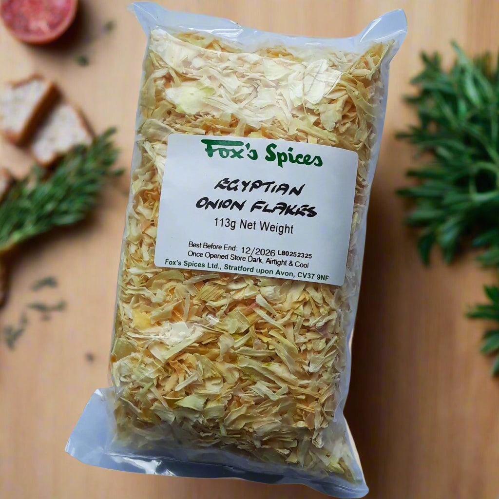 Onion Flakes | Buy Fox's Spices Online – The Cooking Plumber